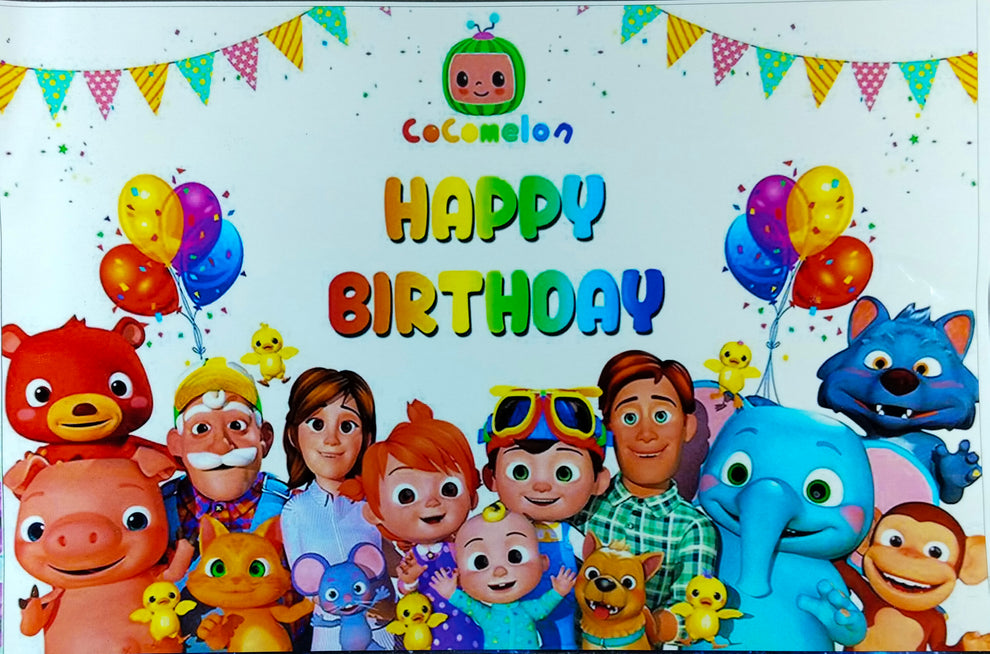 Cocomelon Theme Backdrop Cloth Photography Background – Jack&Jinn